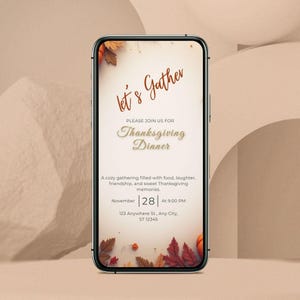 Thanksgiving Dinner Invitation Template – Editable Digital Download ...