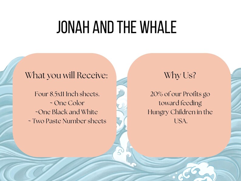 Jonah and the Whale Cut and Paste | Christian Craft for Kids - Etsy