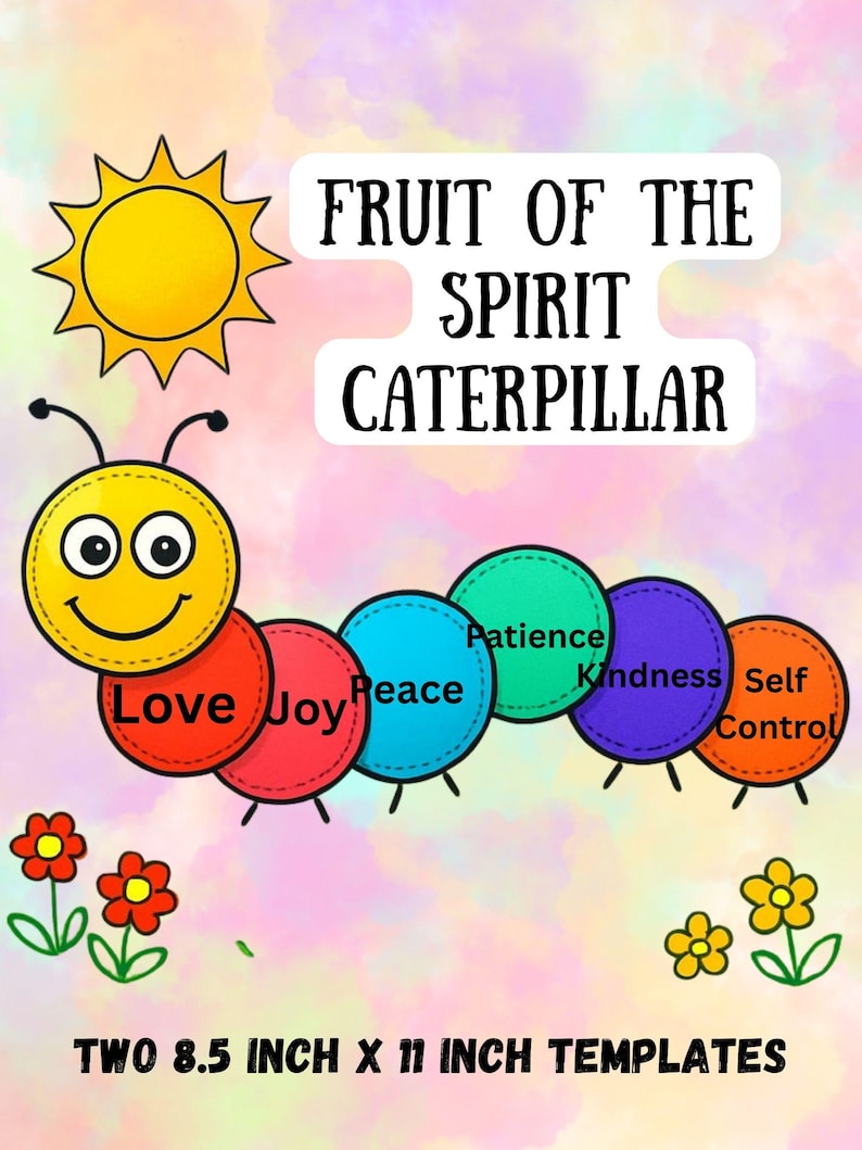 Fruit of the Spirit Caterpillar Craft for Kids | Christian Learning ...
