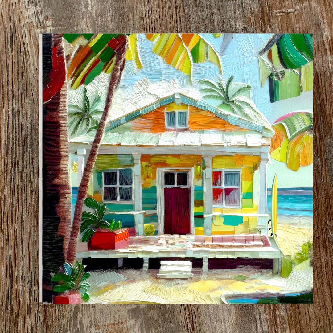 Key West Art Tile: Glossy Smooth Ceramic Decor, Tropical Rooster Design ...