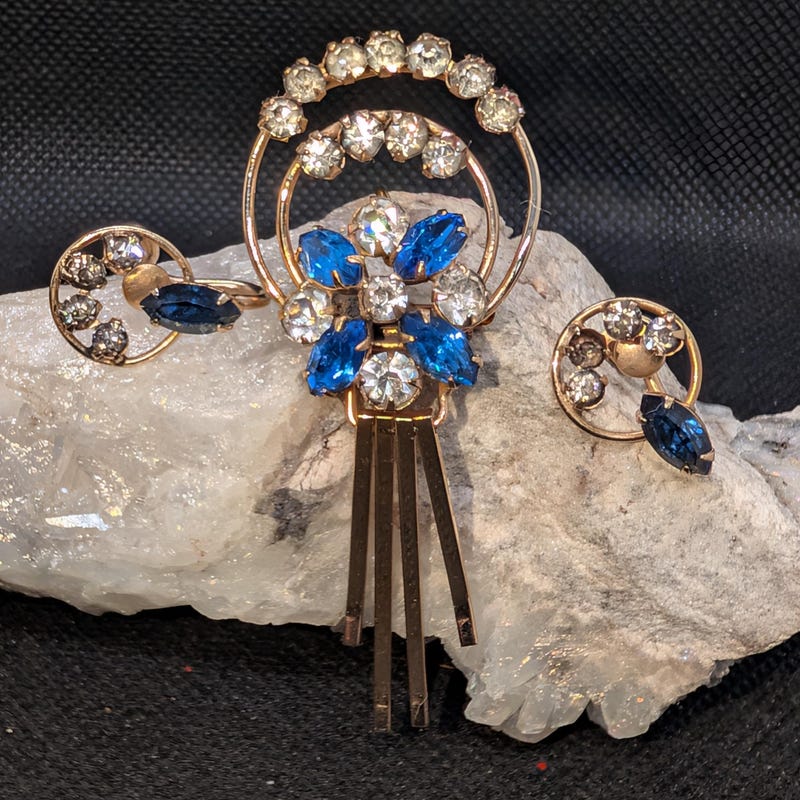 Sapphire Brooch Signed - Etsy