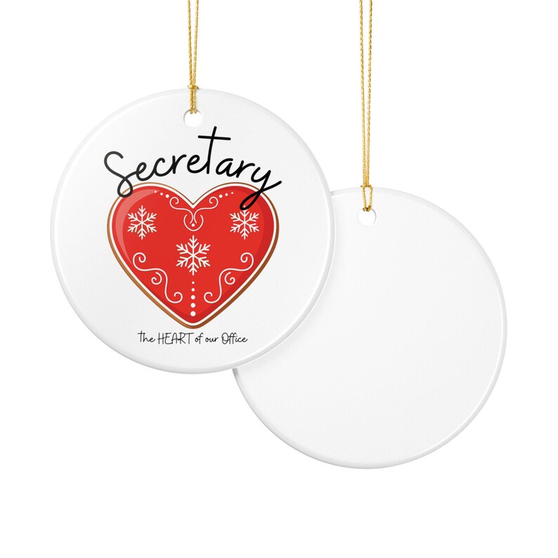 Secretary Ceramic Christmas Ornament Gift for Administrative Assistant ...