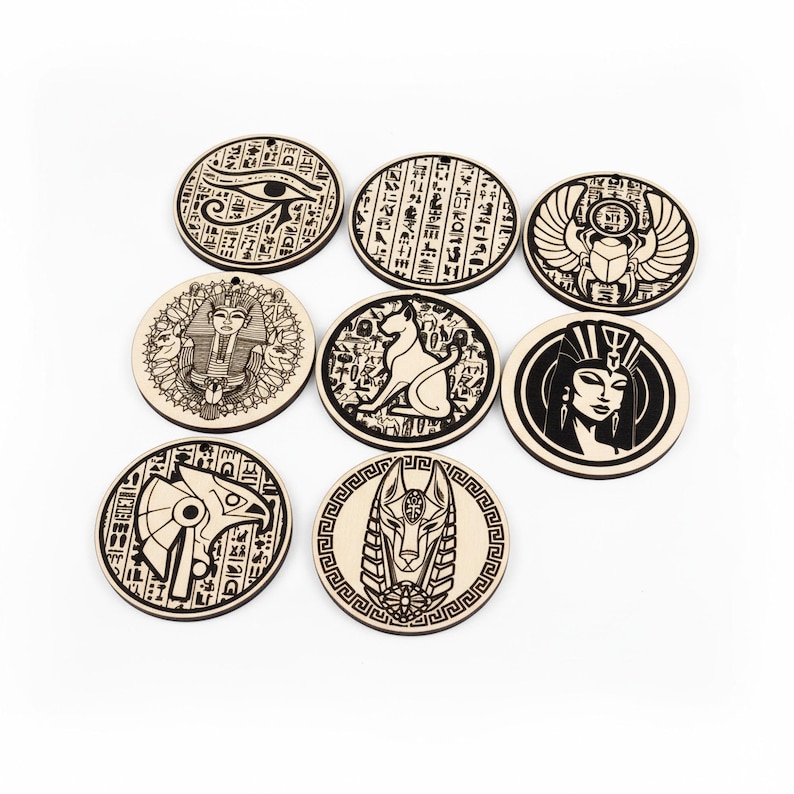 Ancient Egyptian Coaster SVG Bundle: Laser Cut Designs (digital ...