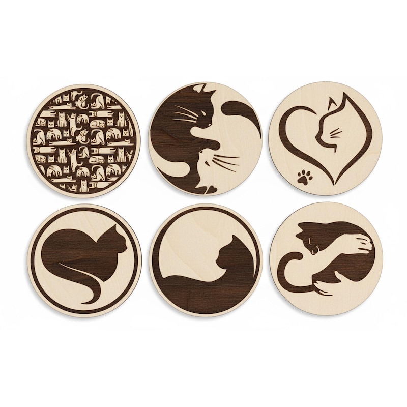 Cat Coaster - Etsy