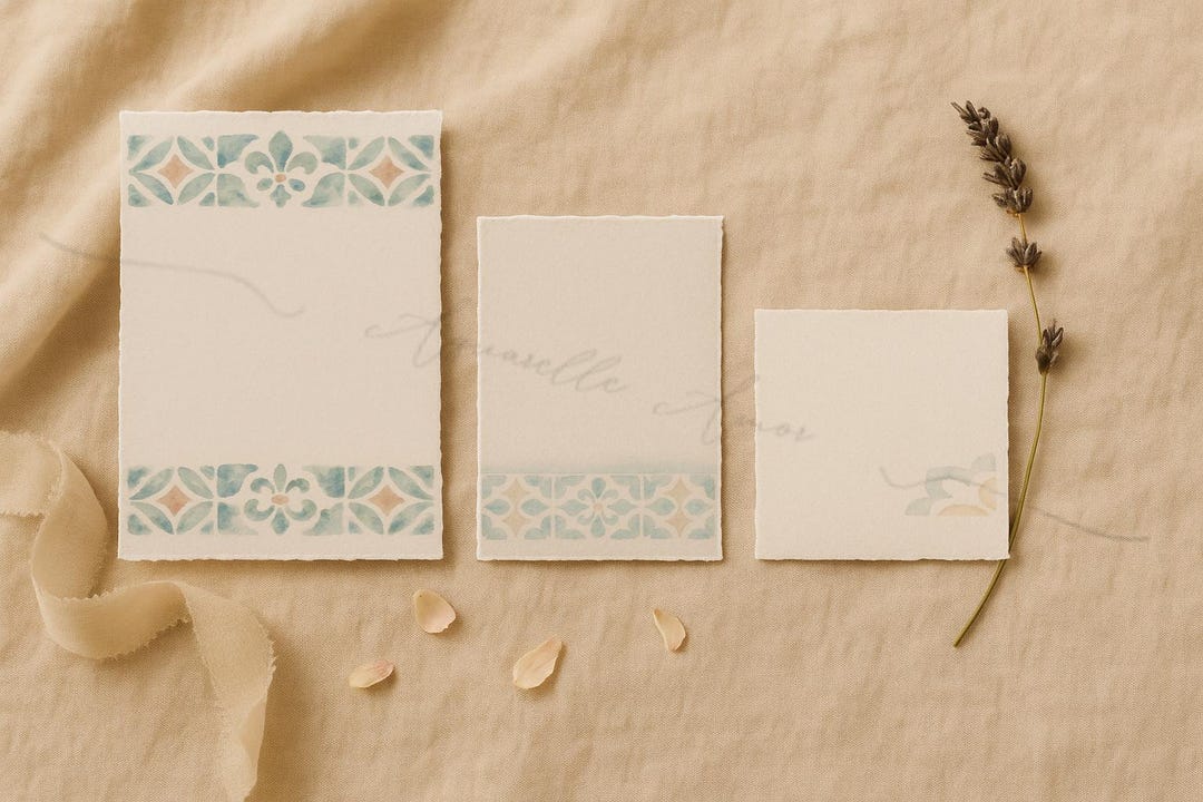 Watercolor Wedding Invitation, Acknowledgment Card, and Thank You Card ...