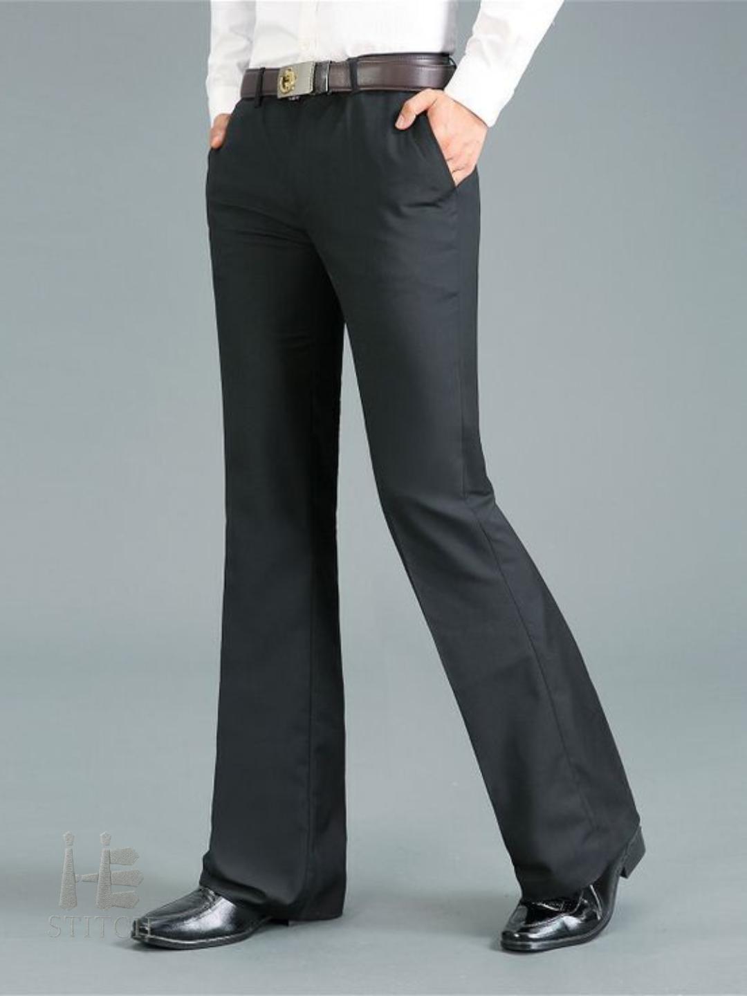 Men's 70s Bell Bottom Trousers: Retro Flared Dress Pants, Custom Fit - Etsy