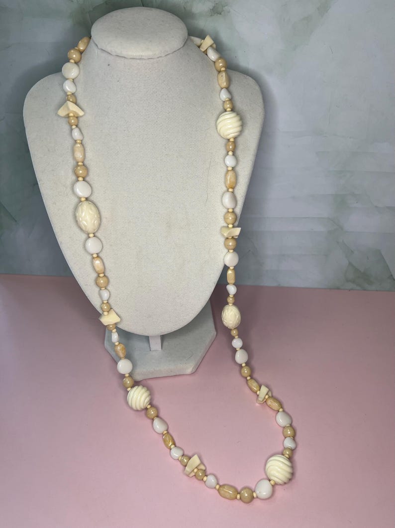 Miriam Haskell 1970s Signed Vintage Long Beaded Necklace, Patent Number ...