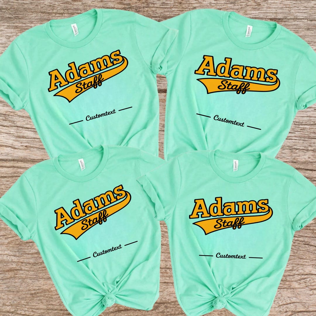 Custom Personalized Adams Teacher Staff T-shirt Vintage Retro Spirit ...