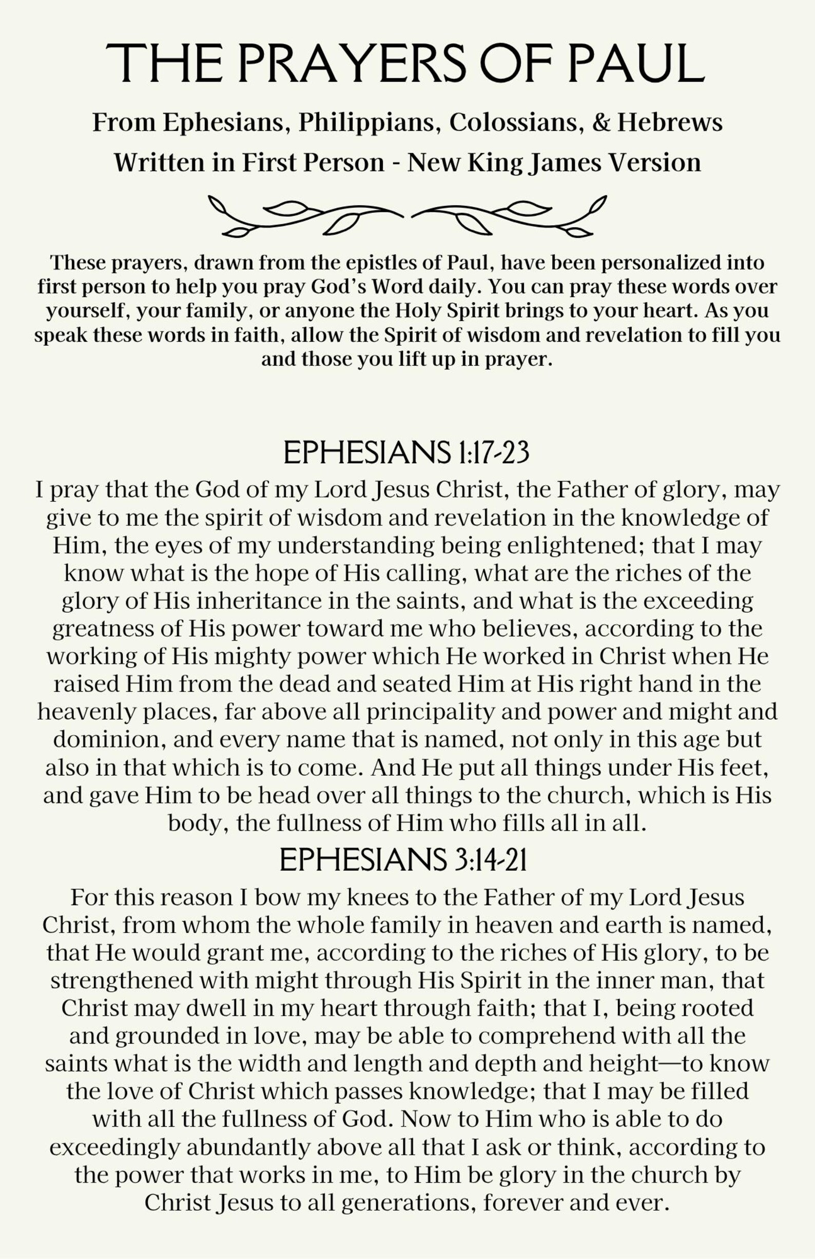 The Prayers of Paul (ivory, 5.5x8.5) - Etsy