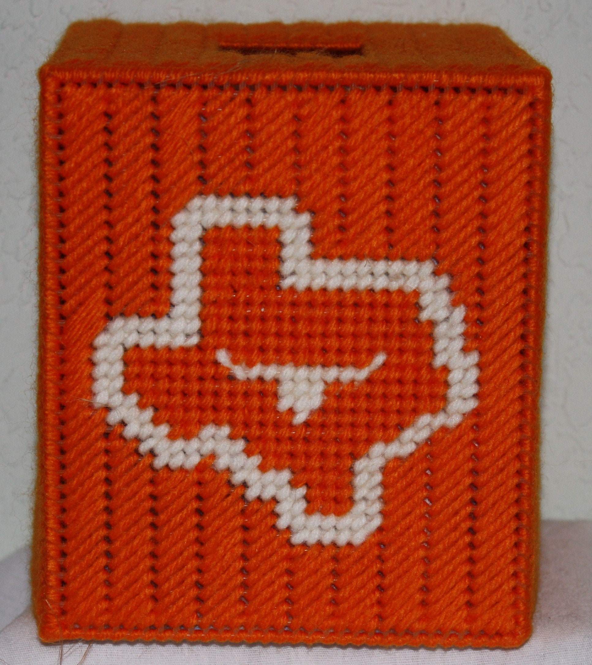 Texas Orange & White Tissue Box Cover - Etsy
