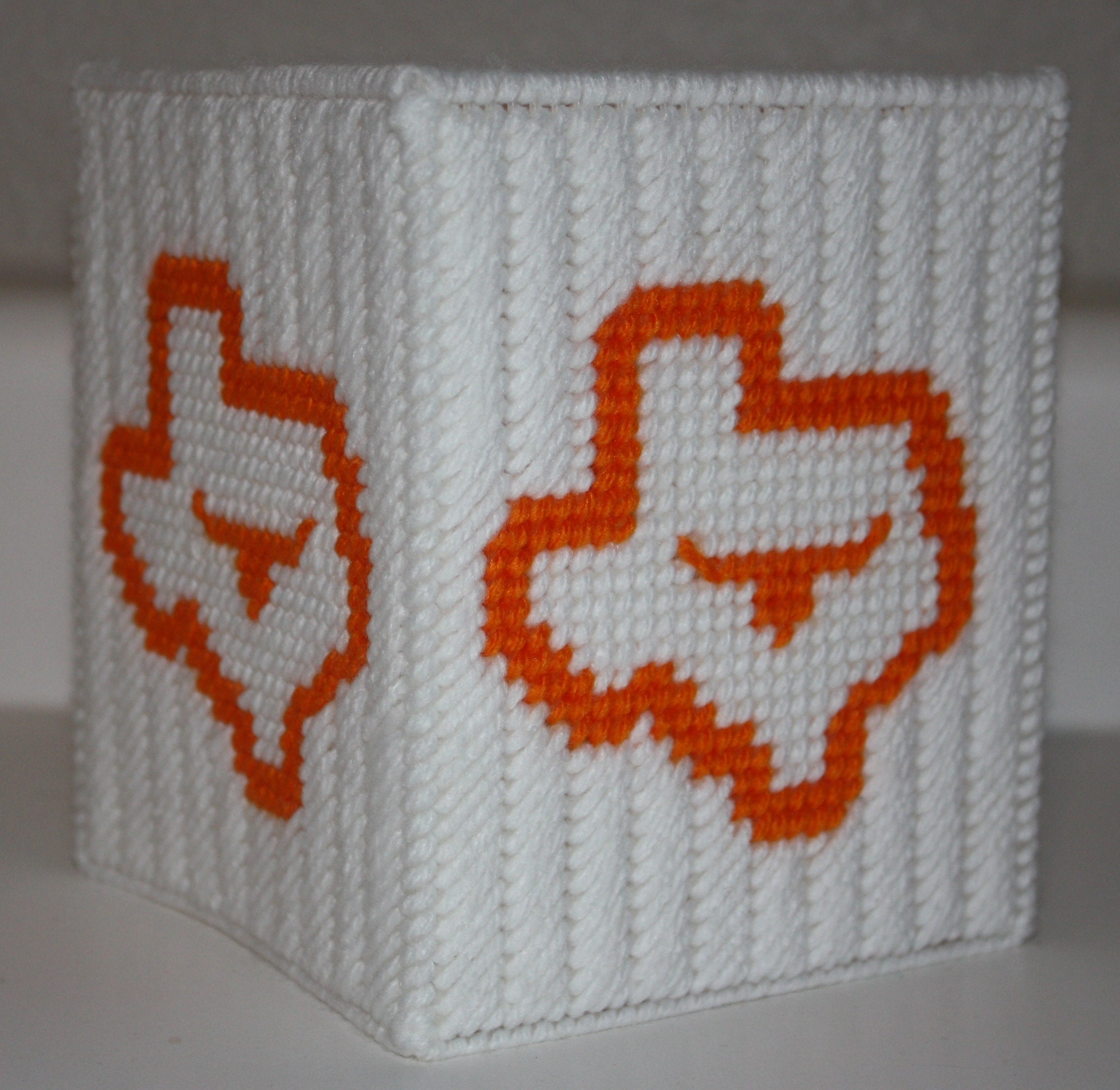 Texas Orange & White Tissue Box Cover - Etsy