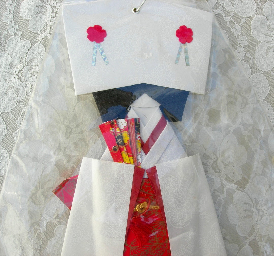 Large Origami Bride, for Hanging, for Wedding or Display, Pretty ...