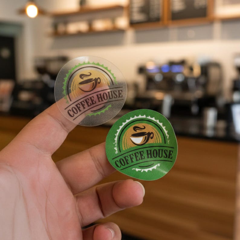 Custom Business Logo Stickers, Personalized 2" Labels for Coffee Shops ...