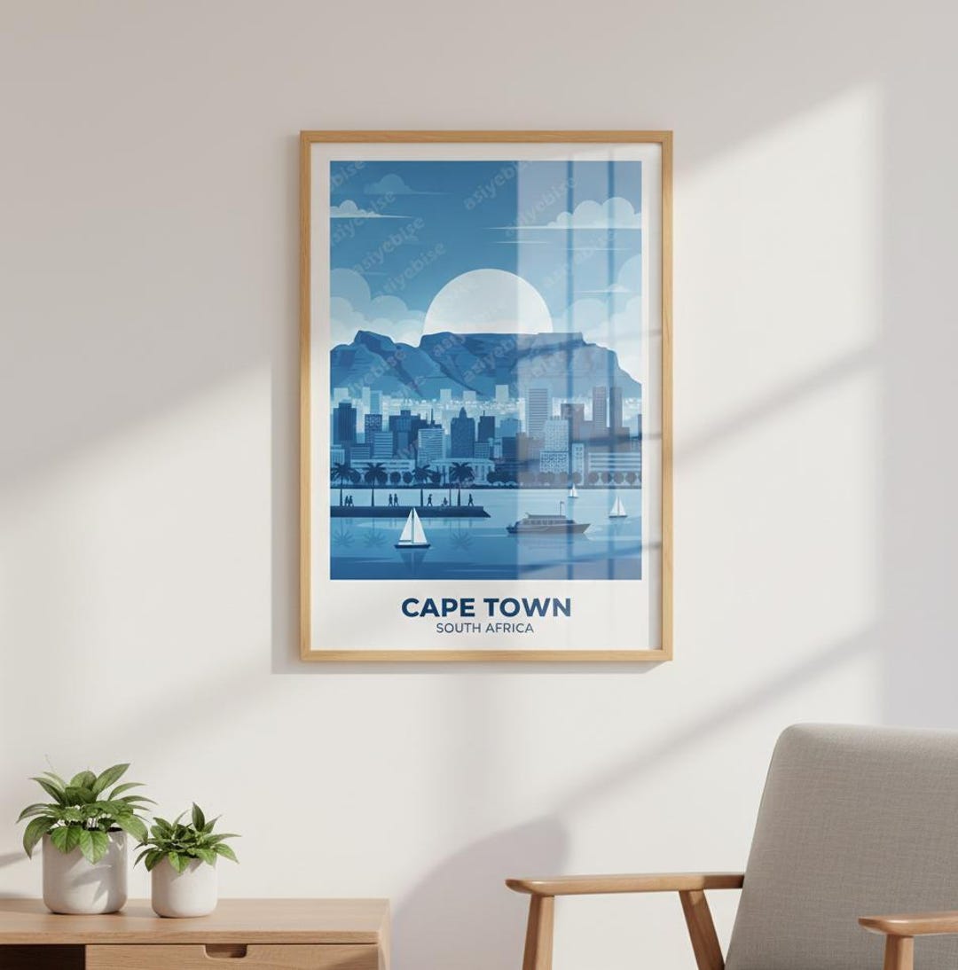 Poster Prints, Cape Town Poster Prints, Wall Decor, Printable Digital ...