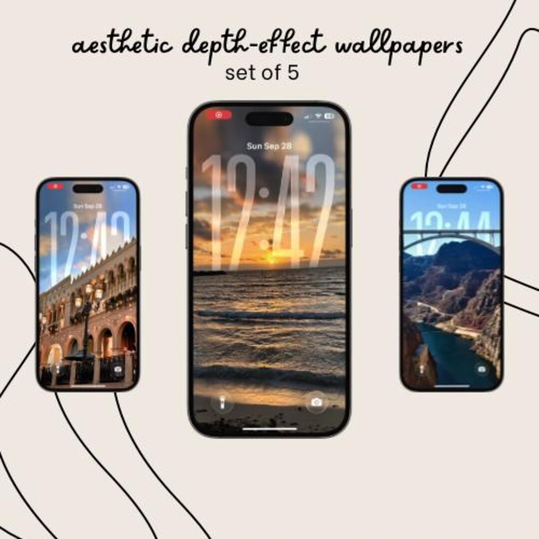 Landscape Phone Wallpaper | Scenic Depth Lock Screen (digital Download ...
