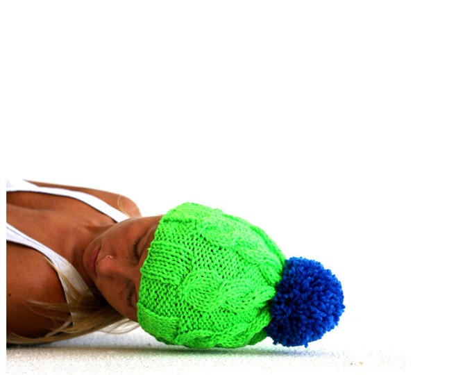 Neon Color Knit Hat - Etsy