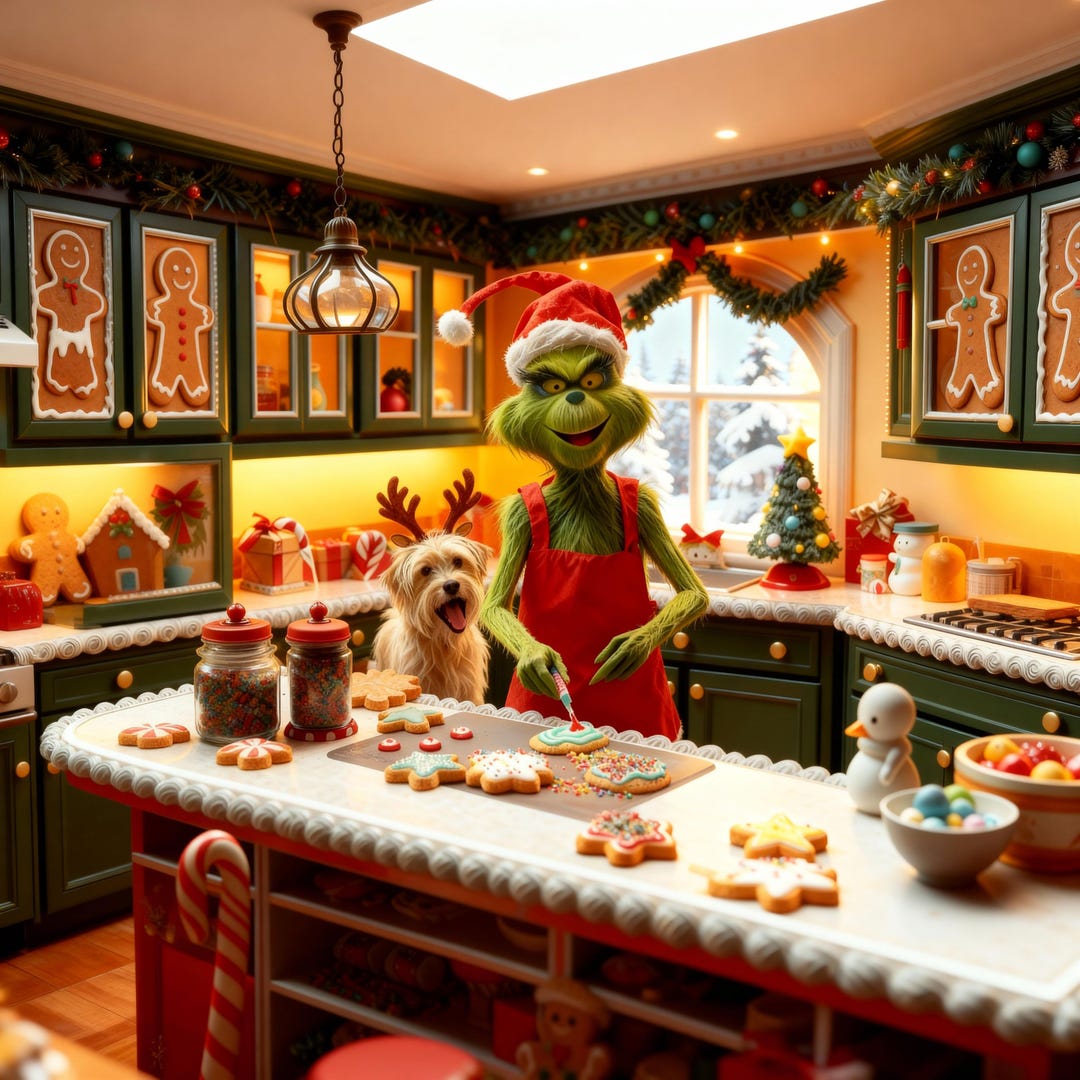 Grinch Baking Christmas Kitchen PNG (digital Download) - Etsy