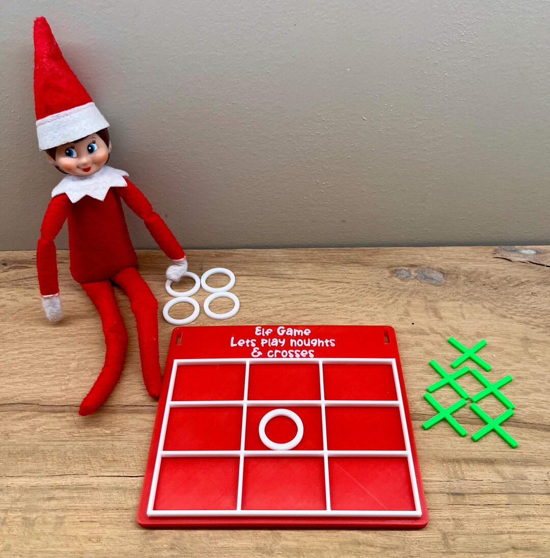 3D Printed Elf Tic Tac Toe Board - Etsy