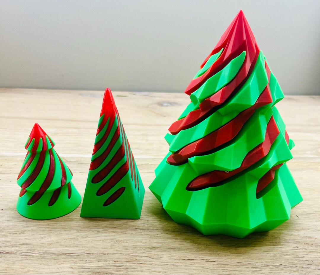 3D Printed Christmas Tree Fidget Toy | Holiday Desk Decor - Etsy