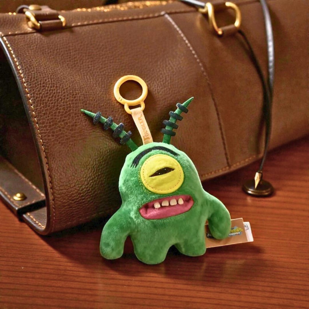 Fuggler Plush Keychain, Spongebob Style Weird Monster Bag Charm, Funny ...