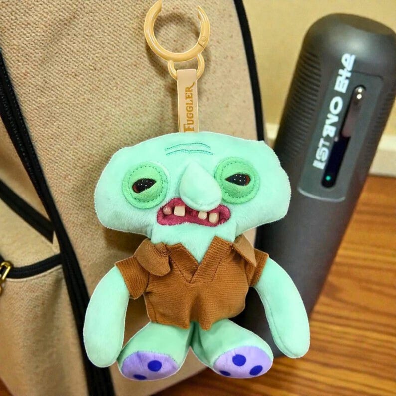 Spongebob Fuggler Plush Keychain, Funny Weird Plush Bag Charm, Ugly ...
