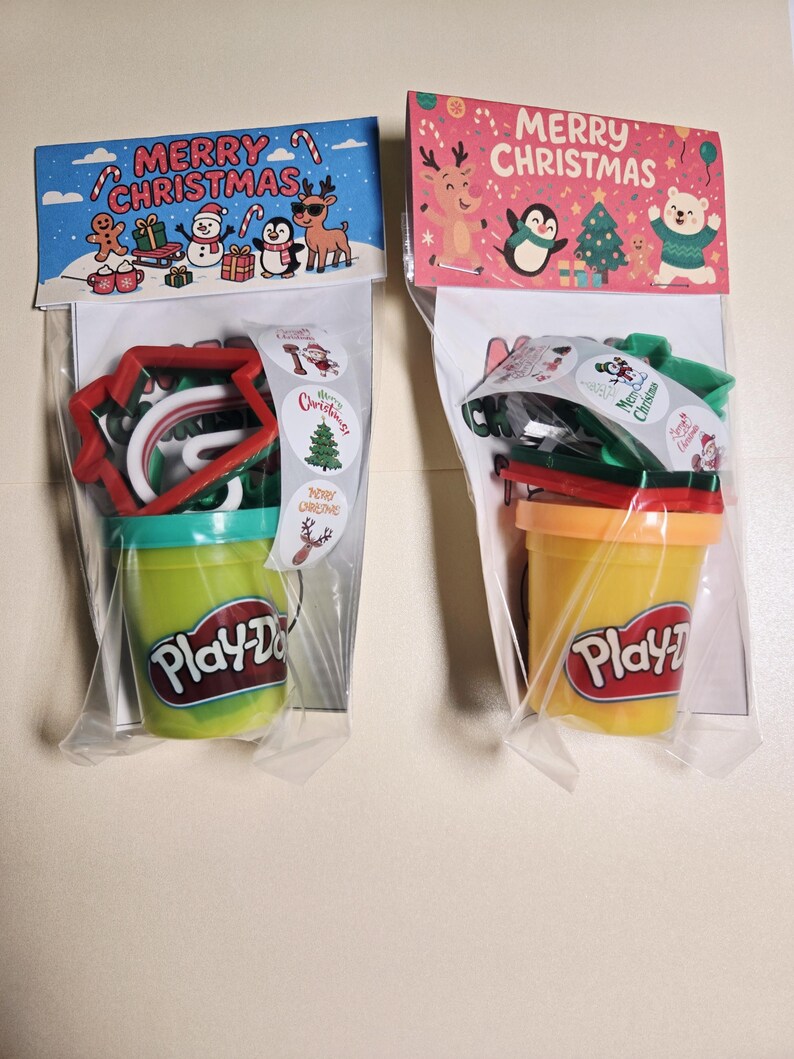 Christmas Play Dough Kit: Mini Cutters, Stocking Stuffer Party Favor - Etsy