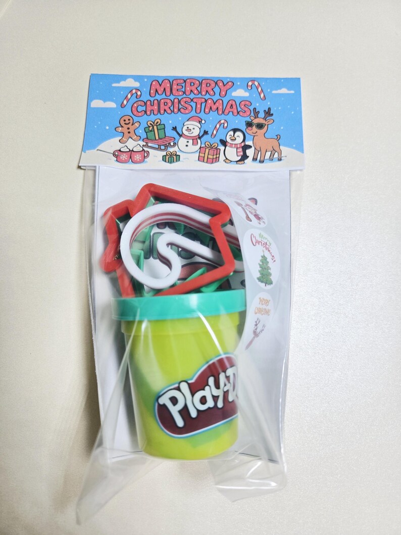Christmas Play Dough Kit: Mini Cutters, Stocking Stuffer Party Favor - Etsy