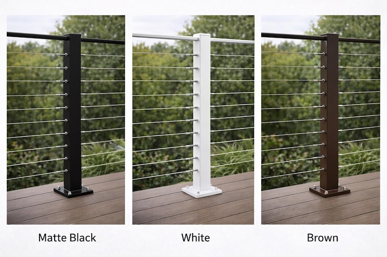 All-steel Cable Railing Kit | Steel Posts and Steel Cable Guardrail ...