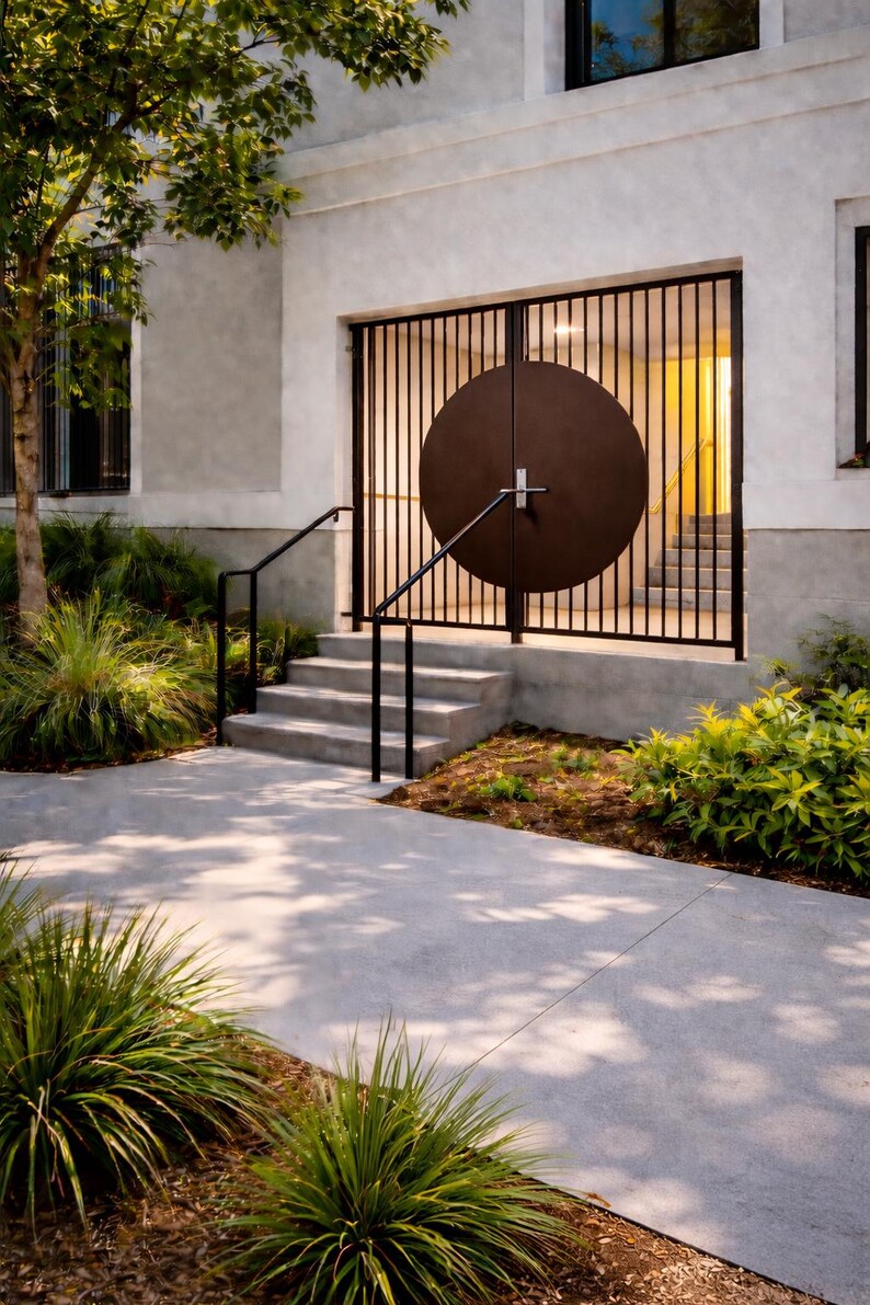 Modern Round Metal Gate Door | Circular Steel Security Door ...