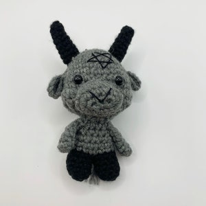 Baphomet Keychain Crochet Baphomet Satanic Goat Crochet Keychain ...