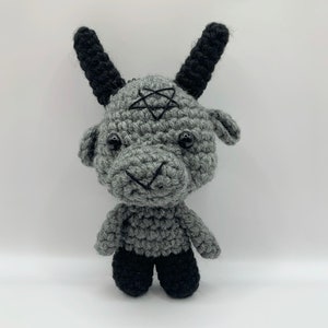 Baphomet Keychain Crochet Baphomet Satanic Goat Crochet Keychain ...