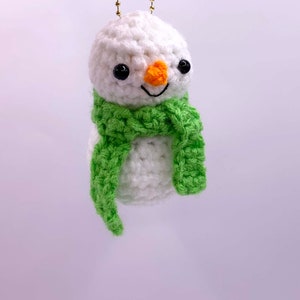 Snowman Keychain Crochet Snowman Snowman Ornament Crochet Ornament - Etsy