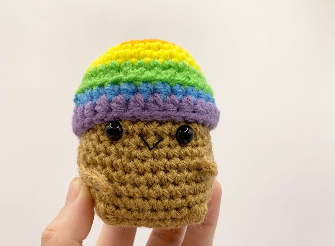 Pride Potato Potato Plushie Positive Potato Crochet Potato Rainbow ...
