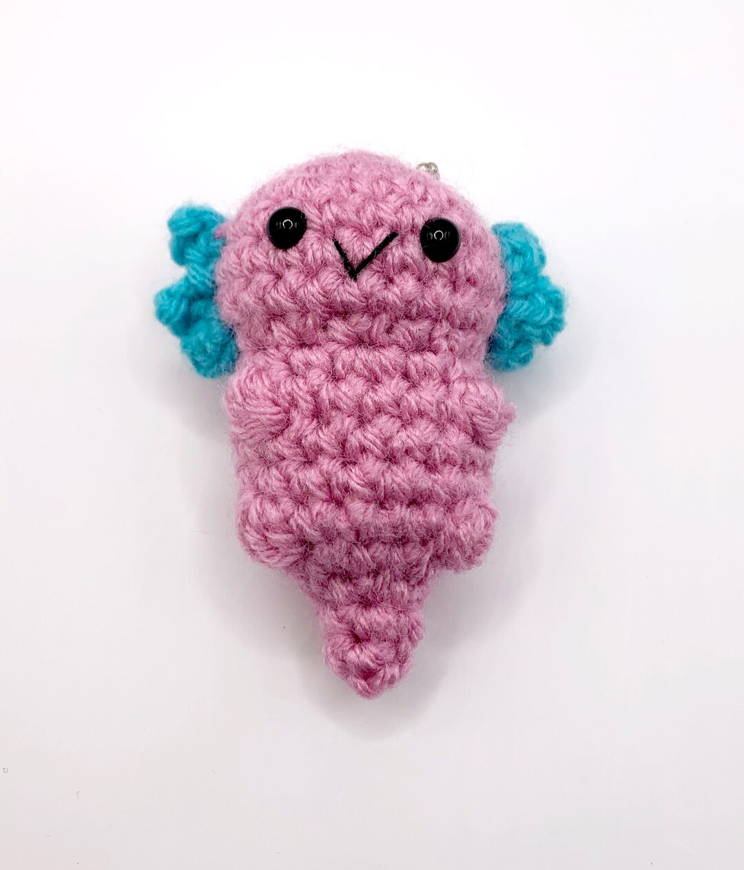 Axolotl Keychain Axolotl Baby Crochet Axolotl Crochet Keychains Pink ...