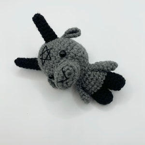 Baphomet Keychain Crochet Baphomet Satanic Goat Crochet Keychain ...
