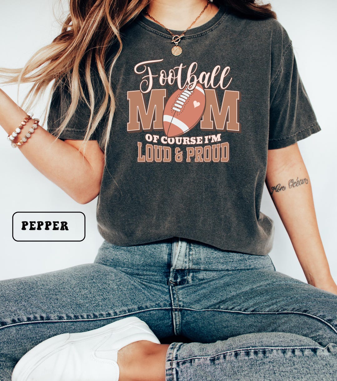 Football Mom Shirt Cute Football Mom Sweater Unisex Football Mom Tee ...