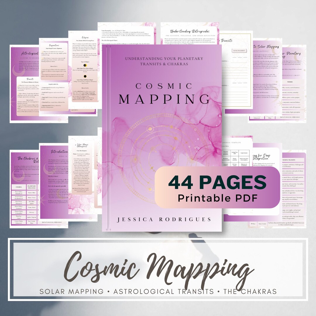 Cosmic Mapping | Astrology Reflection Workbook | Natal Chart, Planetary ...