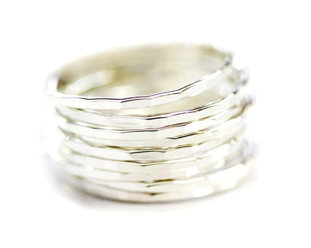Stacking Rings / Sterling Silver Stacking Rings / Thin Silver Stacking ...