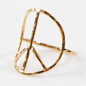 Peace Ring / Peace Sign Ring / Open Shape Ring / Handmade Jewelry ...