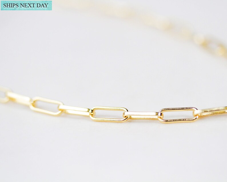 Paperclip Chain Necklace/ Paperclip Layering Necklace / - Etsy