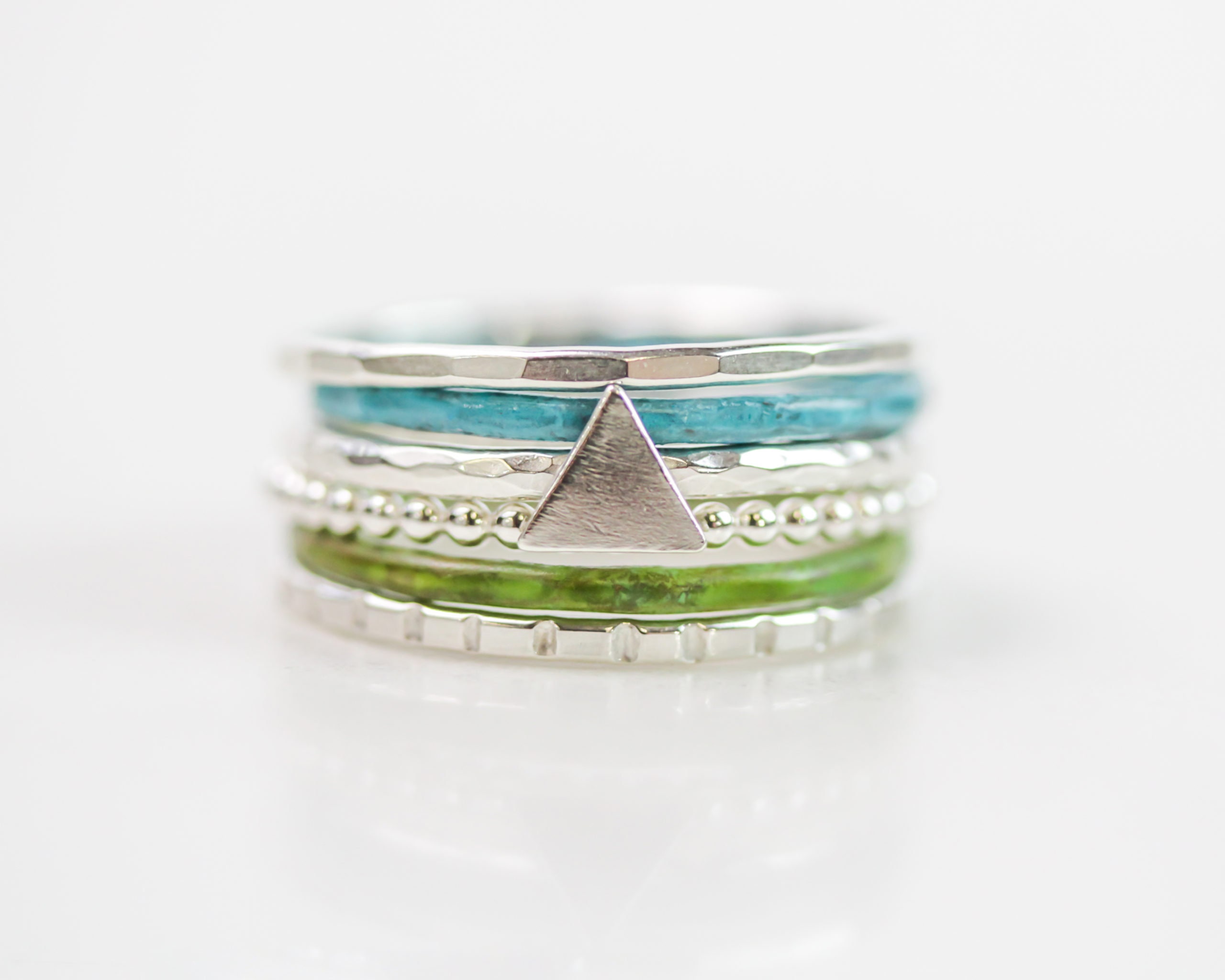 Keystone Shape Rings / Shape Rings / Simple Rings / Summer | Etsy