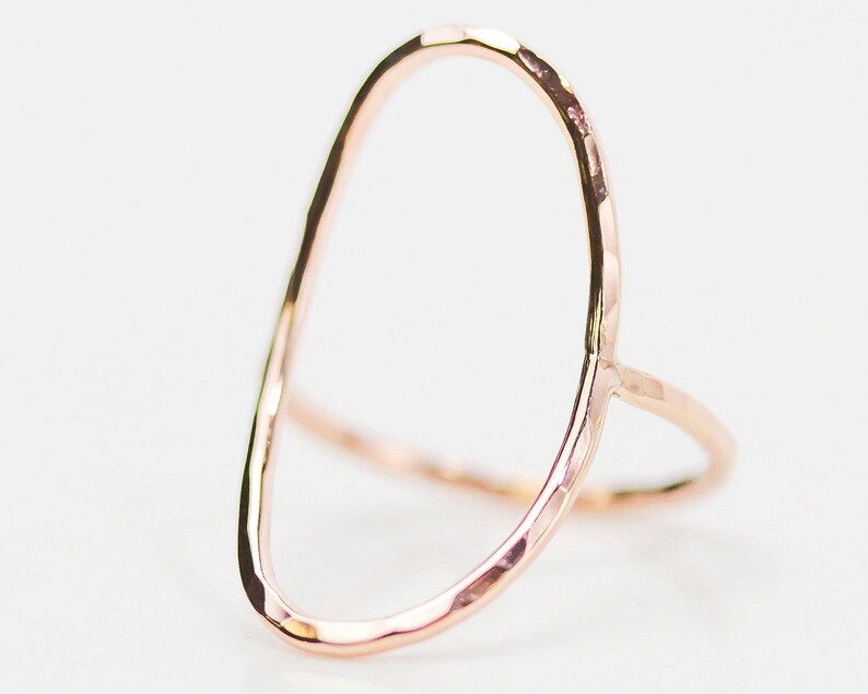 Large Open Circle Oval Ring / Oversized Oval Ring / Gift for - Etsy
