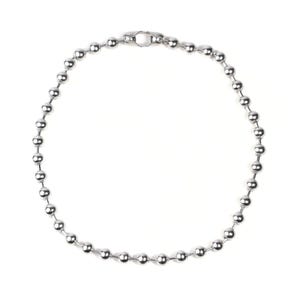Stainless Ball Chain Necklace: Chunky Oversized Silver Beaded Chain ...