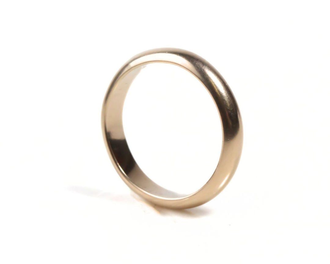 Half Round Ring, Jewelry Band, Domed Minimalist Style (3/8" Sterling ...