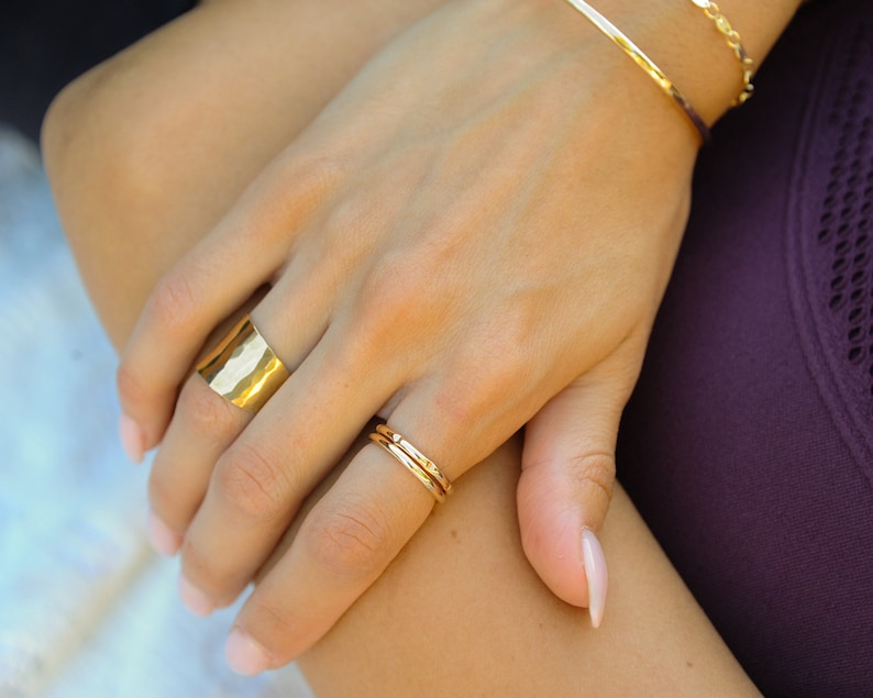 Bold Ring / Wide Ring / Rings / Statement Ring / Wide Gold - Etsy