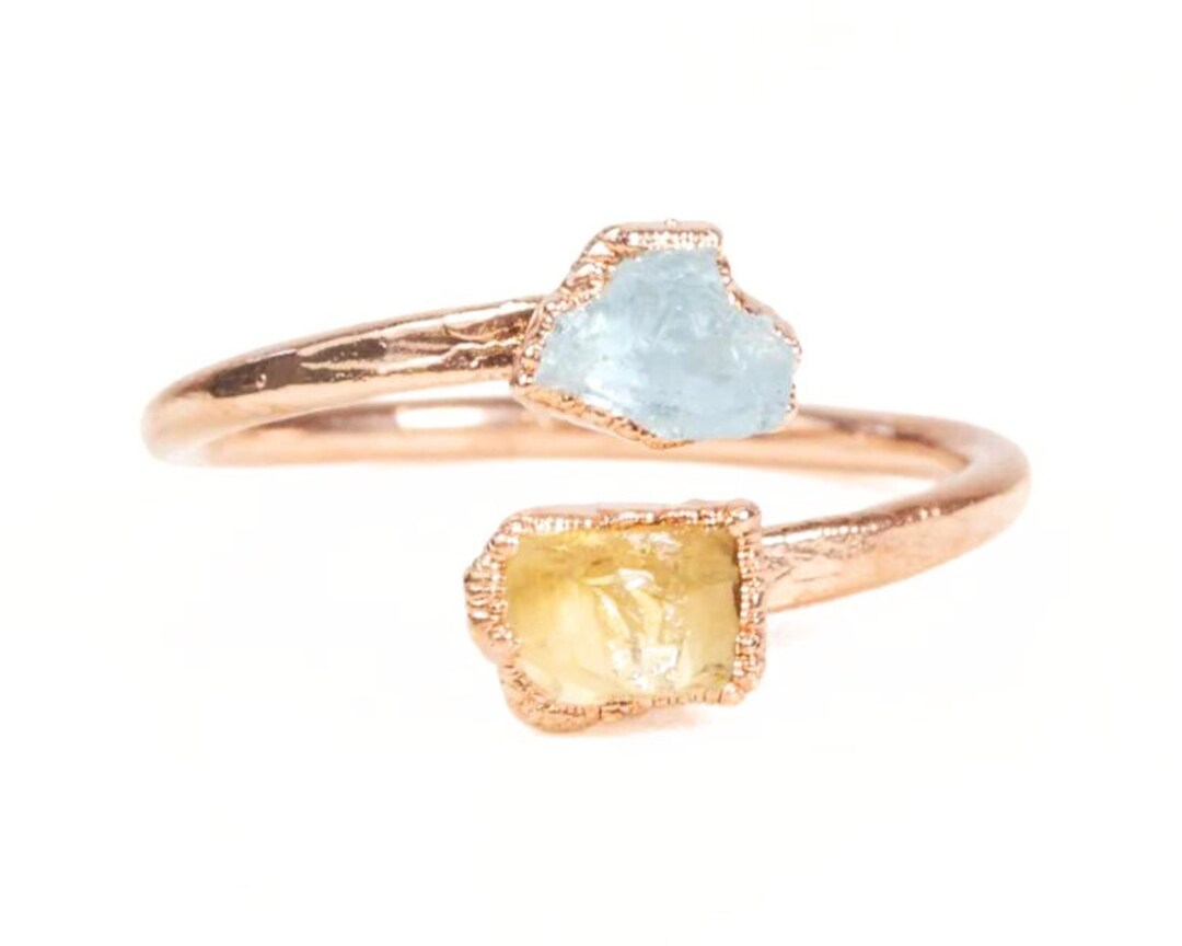 Toi Moi Ring / Mom Gift / Engagement Ring / Birthstone Ring / Bypass ...