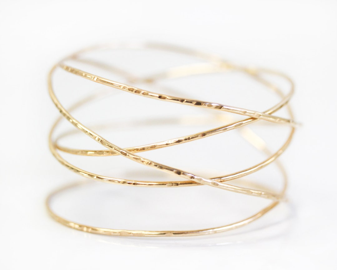 Wrap Bangle / Silver Bangle / Gold Bangle / Bangle Bracelet - Etsy