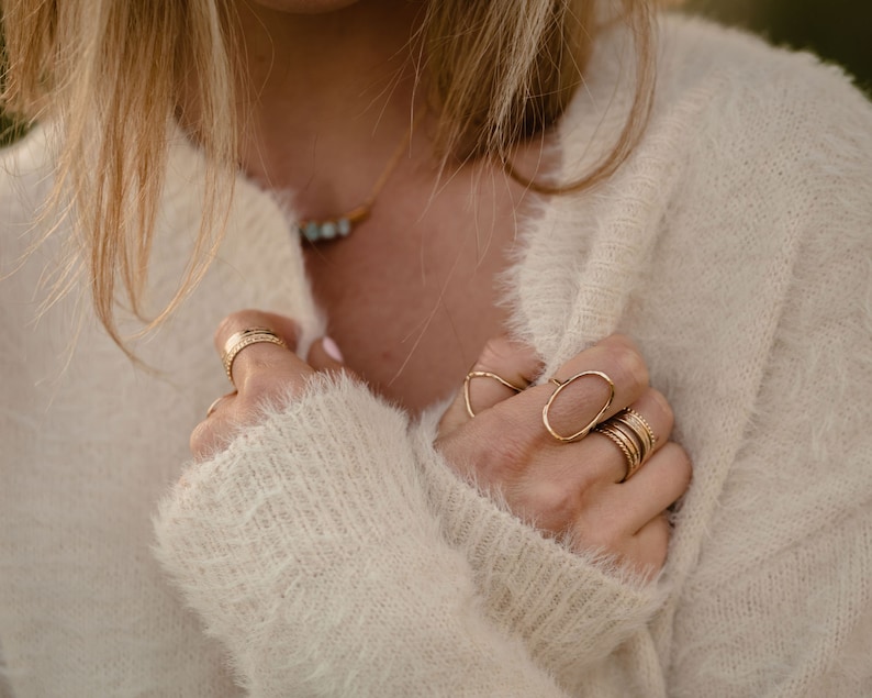Large Open Circle Oval Ring / Oversized Oval Ring / Gift for - Etsy