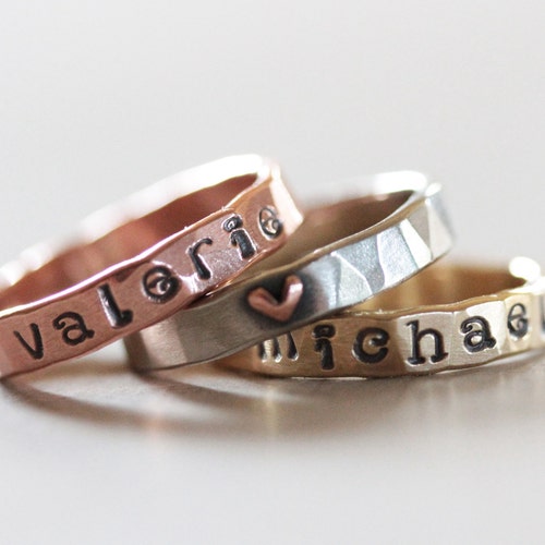 Stacking Rings Personalized Personalized Sterling Silver Ring - Etsy