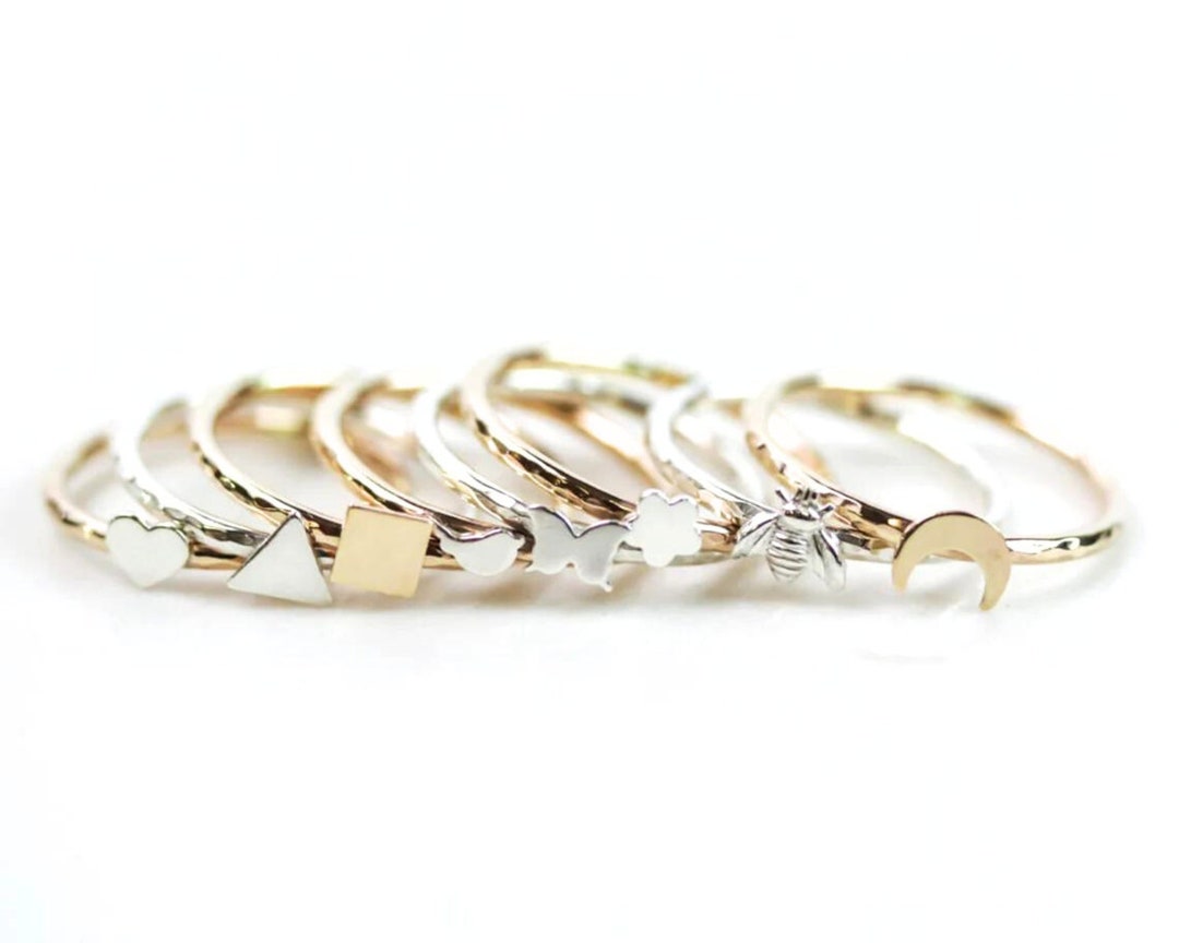 Keystone Shape Rings / Shape Rings / Simple Rings / Summer Jewelry ...